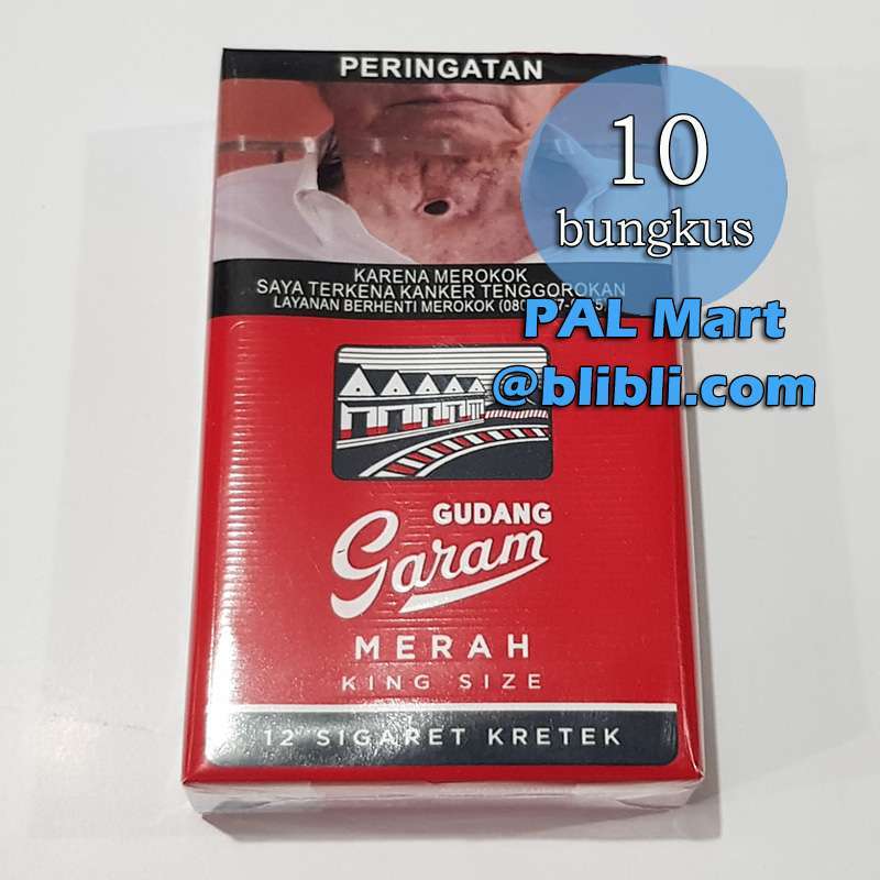 Jual Rokok Kretek Gudang Garam Merah 12 [1 Slop / 10 Bungkus @ 12 ...