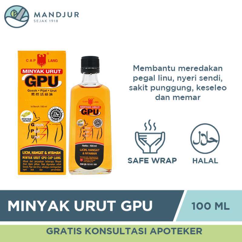 Jual Minyak Urut Gpu Cap Lang Minyak Sereh 100 Ml - Minyak Urut Licin ...