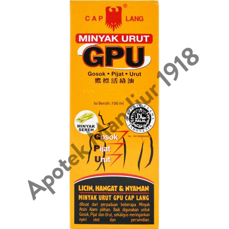 Jual Minyak Urut Gpu Cap Lang Minyak Sereh 100 Ml - Minyak Urut Licin ...