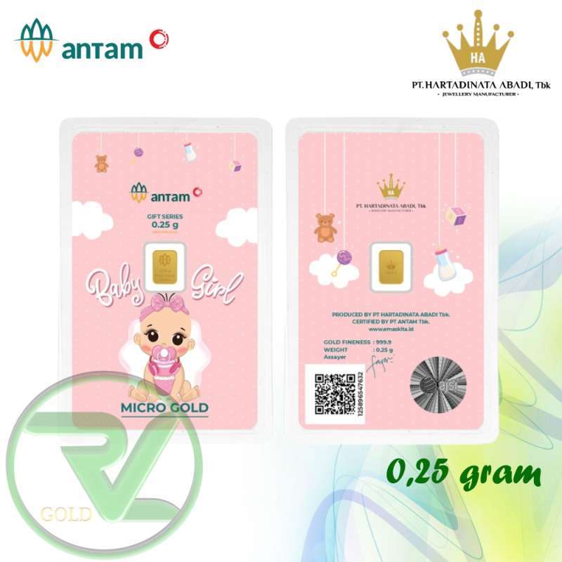 Promo MICRO GOLD ANTAM HARTADINATA ABADI BABY GIRL 1 LOGAM MULIA [0,25 ...