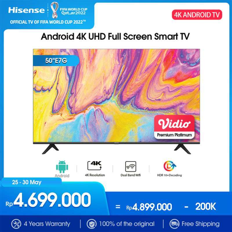 Jual Hisense 50 inch Full Screen 4K UHD Android Smart TV-Bezelless ...