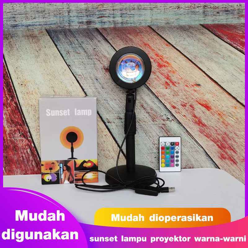 Jual Sunset Stand Lamp Selebgram Sunset Lamp Kreatif RGB Sunset Lamp ...