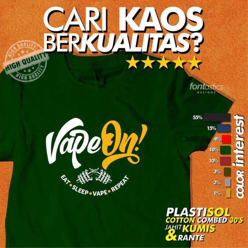 Promo KAOS KAOS VAPING ON VAPING CUSTOM PLASTISOL SATUAN LUSINAN SABLON ... Promo KAOS KAOS VAPING ON VAPING CUSTOM PLASTISOL SATUAN LUSINAN SABLON ...