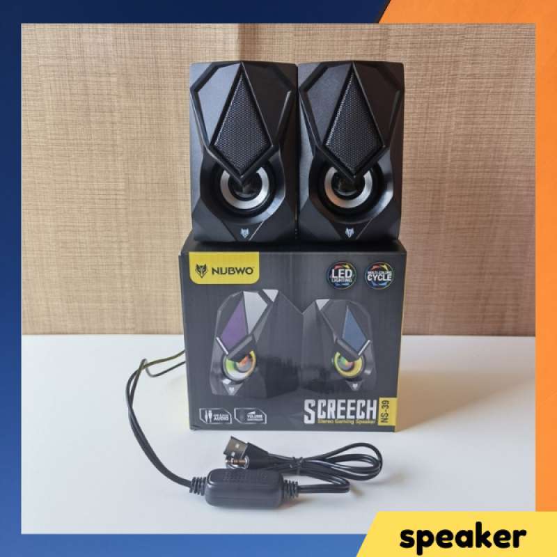 Jual SPEAKER gaming RGB SCREECH NUBWO NS-39 STEREO GAMING SPEAKER LED ...