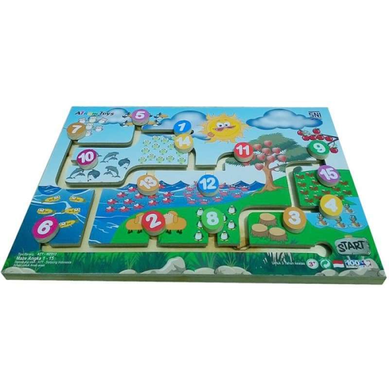 Jual Mainan Edukasi / Edukatif Anak Maze Angka Nomor Number Counting di ...