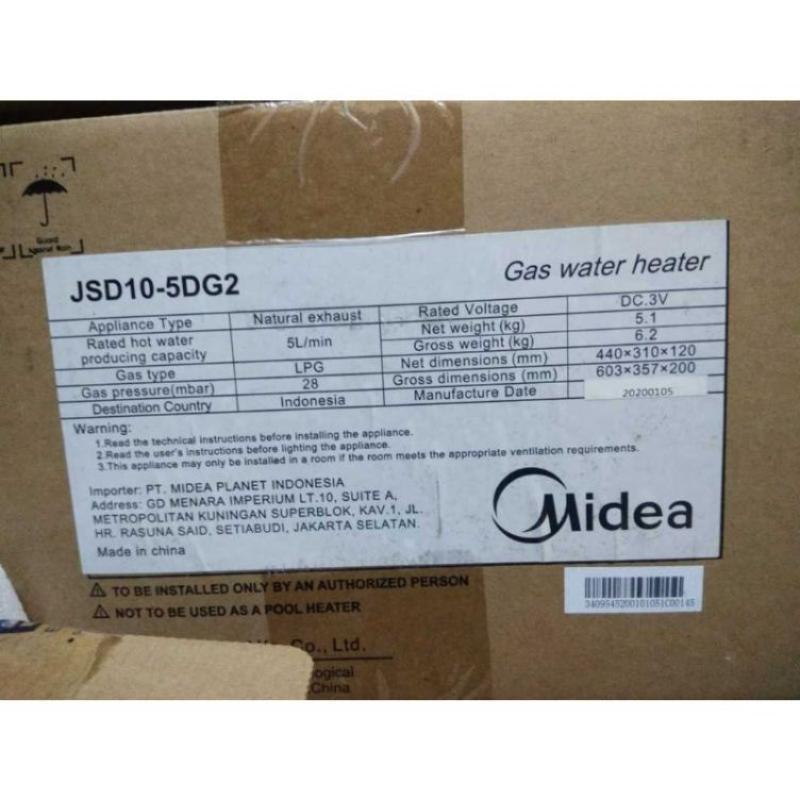 Promo Midea Water Heater Gas Jsd10-5dg2 Diskon 37% Di Seller Anny Elektronik - Keagungan, Kota ...
