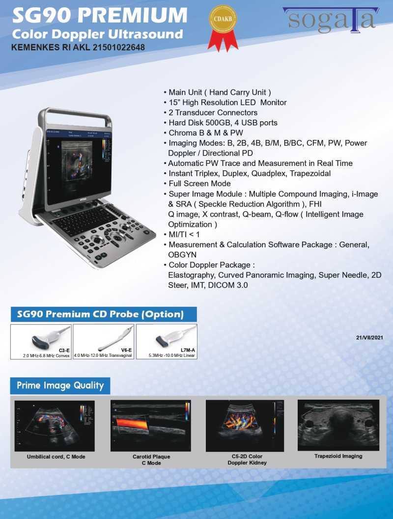 Jual ALAT USG - SG90 PREMIUM Color Doppler di Seller SOGATA - Meruya ...