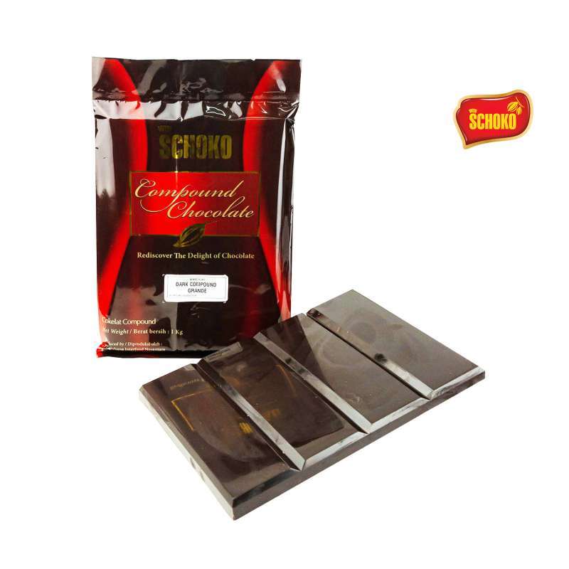 Promo SCHOKO Dark Compound Chocolate Block - 1 Kg / Coklat Batangan ...