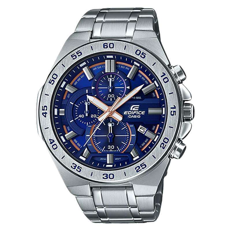 Jual Casio Edifice EFR-564D-2AVUDF Chronograph Men Blue Dial Stainless ...