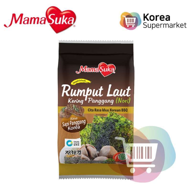 Jual Paket 4 Rasa Mamasuka Rumput Laut Panggang Nori Gim Isi 4 Bungkus ...