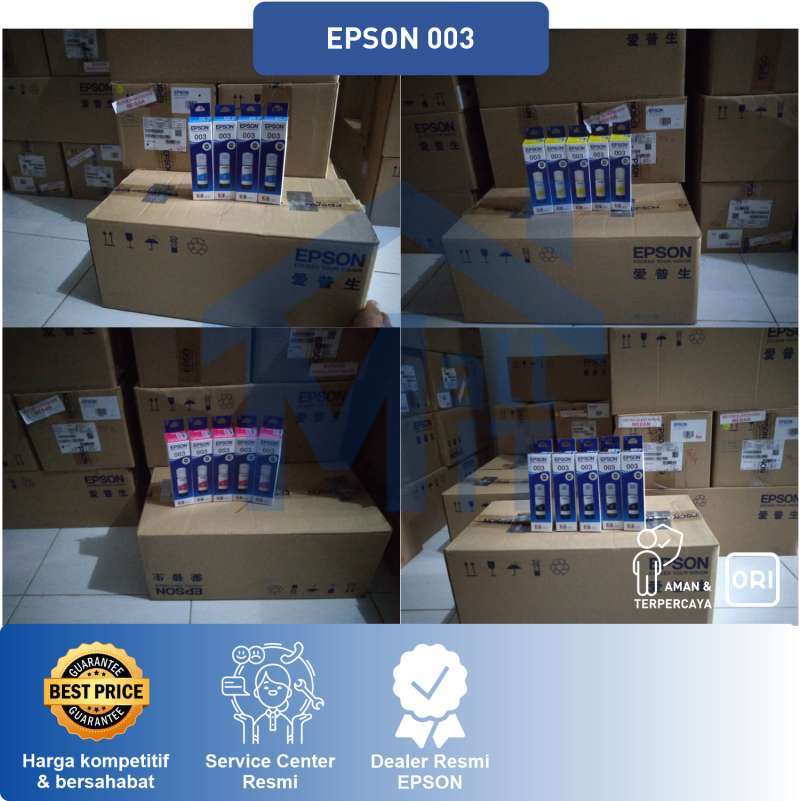 Promo Jkt (bisa Cod) - Tinta Printer Epson 003 T003 T-003 Original L1110 L1210 L3110 L3210 L5190 ...