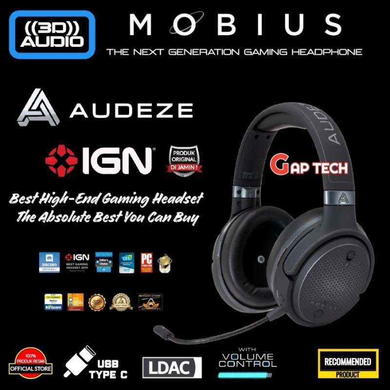 Jual Audeze Mobius High-End 3D Gaming Headset with Planar Magnetic Drivers Original di Seller ...