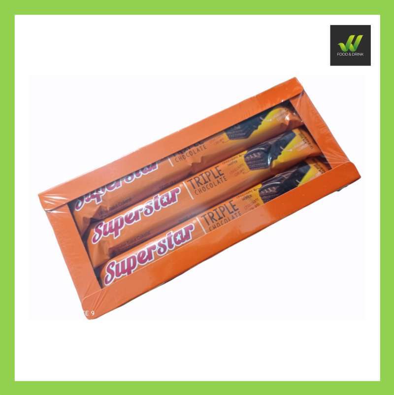 Jual Superstar Wafer Triple Chocolate Box Isi 12 Pcs Di Seller Jj_food ...