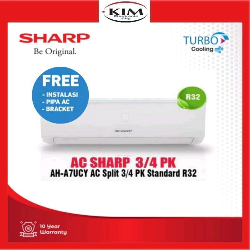 Jual SHARP AC 3/4 PK - AH-A7UCYN R32 [FREE INSTALASI+MATERIAL] GARANSI RESMI di Seller KIM ...