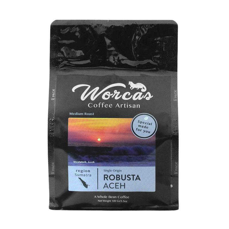 Jual Worcas Robusta Aceh Biji Kopi [ Medium Roast/100 g] di Seller ...