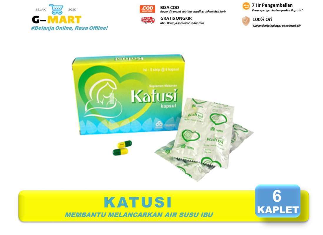 Jual Katusi 6 Kapsul [ 1 Strip] - Asi Booster / Suplemen Asi / Pelancar ...
