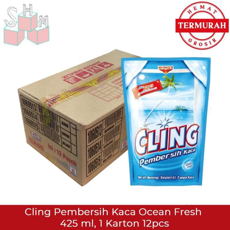 Jual Cling Pembersih Kaca Ocean Fresh 425 Ml - 1 Carton 12pcs Di Seller ...
