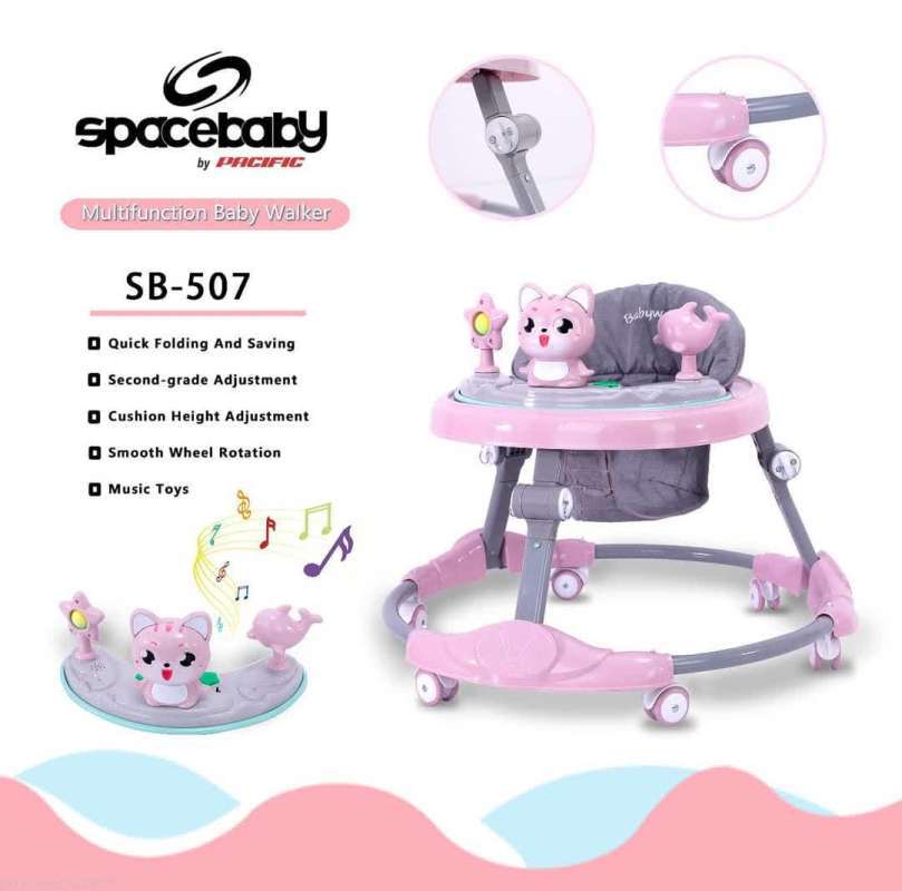 Jual SPACE BABY Baby Walker SB-507 Alat Bantu Belajar Jalan Bayi - Pink di Seller ABC Baby Shop ...