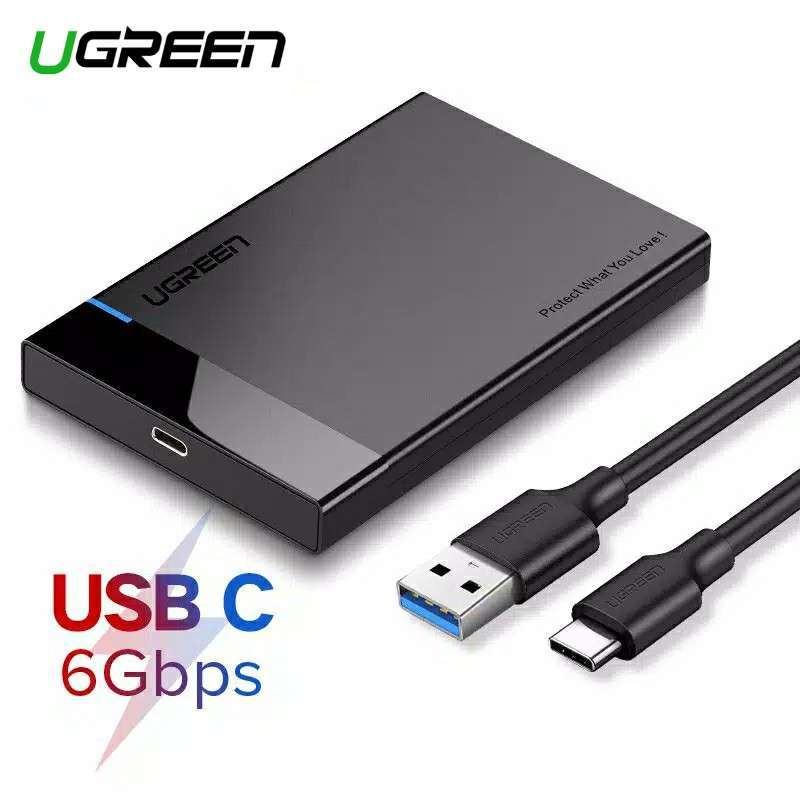 Jual UGREEN USB C Hard Disk External Enclosure Drive Box 2.5 SATA ...
