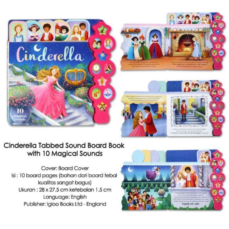 Jual Cinderella Tabbed Sound Board Book With 10 Magical Sounds Di ...