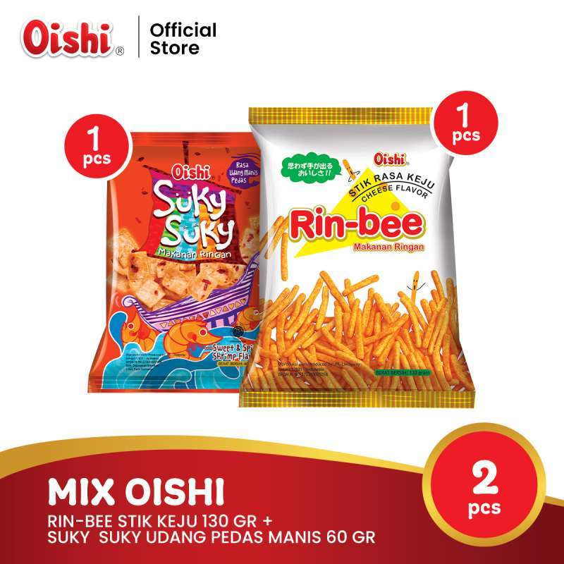 Jual Rin-Bee Stik Rasa Keju 130g + Suky Suky Rasa Udang Manis Pedas di ...