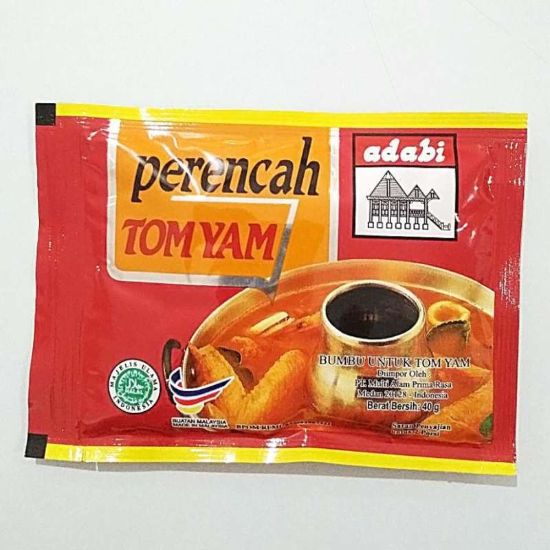 Promo Adabi Perencah Tom Yam / Bumbu Tomyam / Pasta Tom Yum Sachet 40 ...