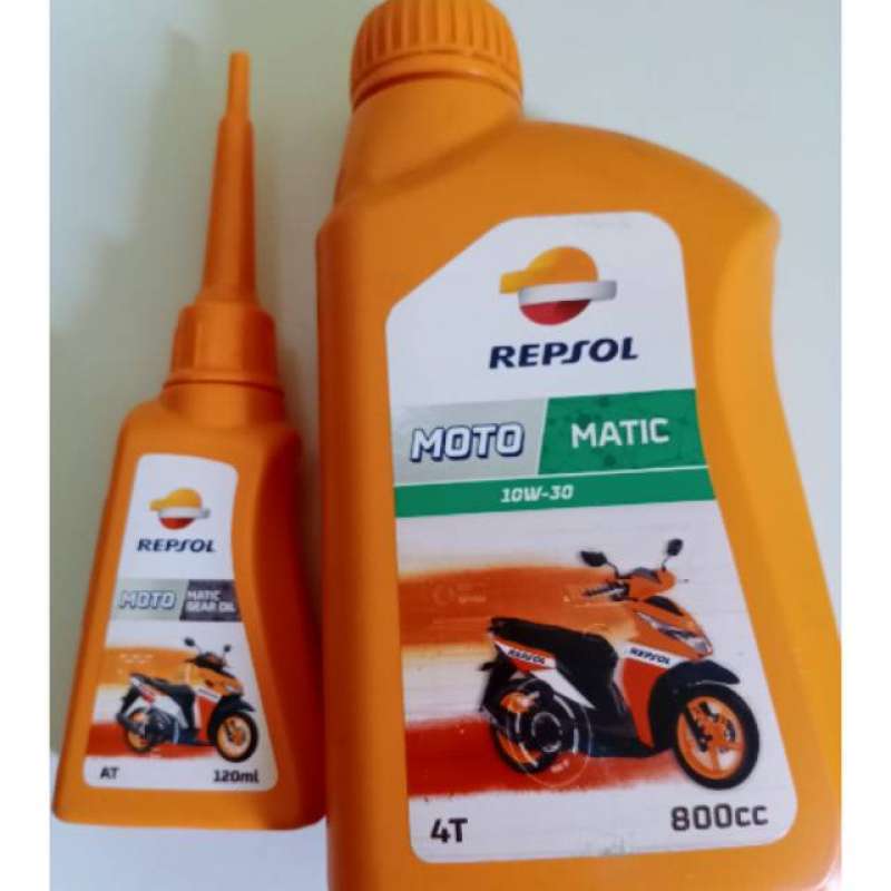 Jual Oli Repsol Matic Sae 10-30w 800ml + Oli Gardan Repsol 120ml Honda ...