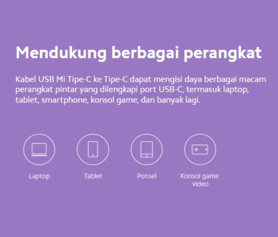 Jual Xiaomi Usb Cable Type-c To Type-c 150 Cm Original - Garansi Resmi Di Seller Indokom ...