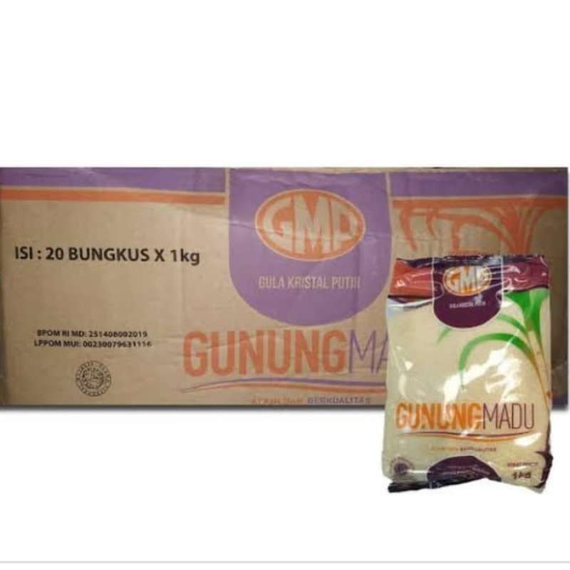Promo GMP Gula Kristal Putih [1 Kg/1 dus isi 20 Kantong] Diskon 12% di ...