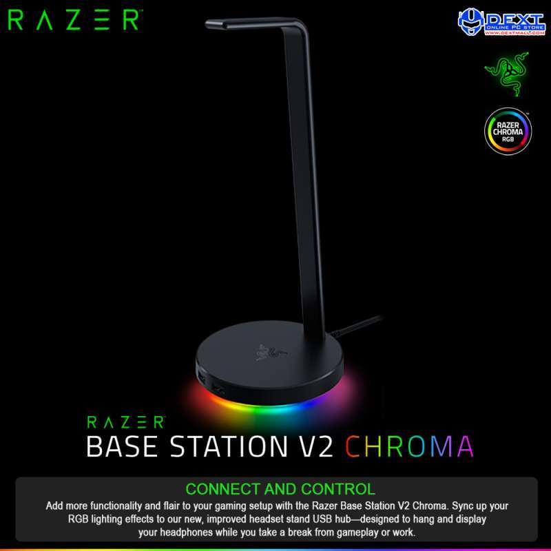 Promo Razer Base Station V2 Chroma Headset Stand with USB Hub - Pink ...