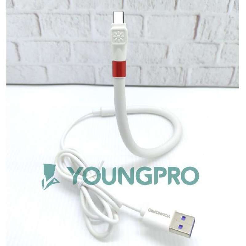 Jual YOUNGPRO CS-120 - KABEL DATA HP STANDING TYPE C USB 3A 120CM FAST ...