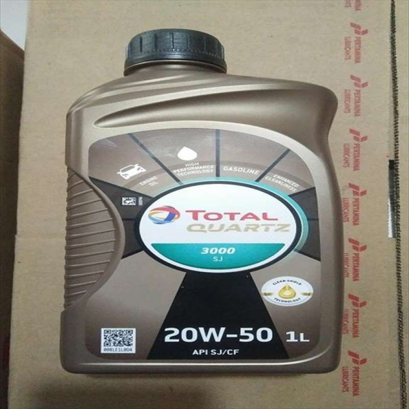 Jual Oli Mesin Mobil Total Quartz 3000 20W-50 API SJ/CF 1 Liter Asli di ...