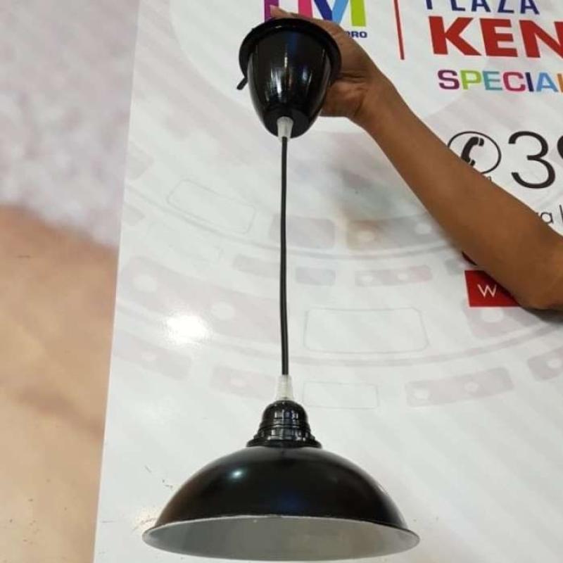 Jual Kap Lampu Gantung WD Mini Hitam Diameter 18,5 cm + Fitting E27 KOMPLIT di Seller SENTRA ...