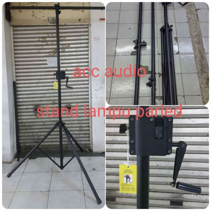Jual Stand lampu parled katrol tinggi 4 m tiang atau tripod lampu ...