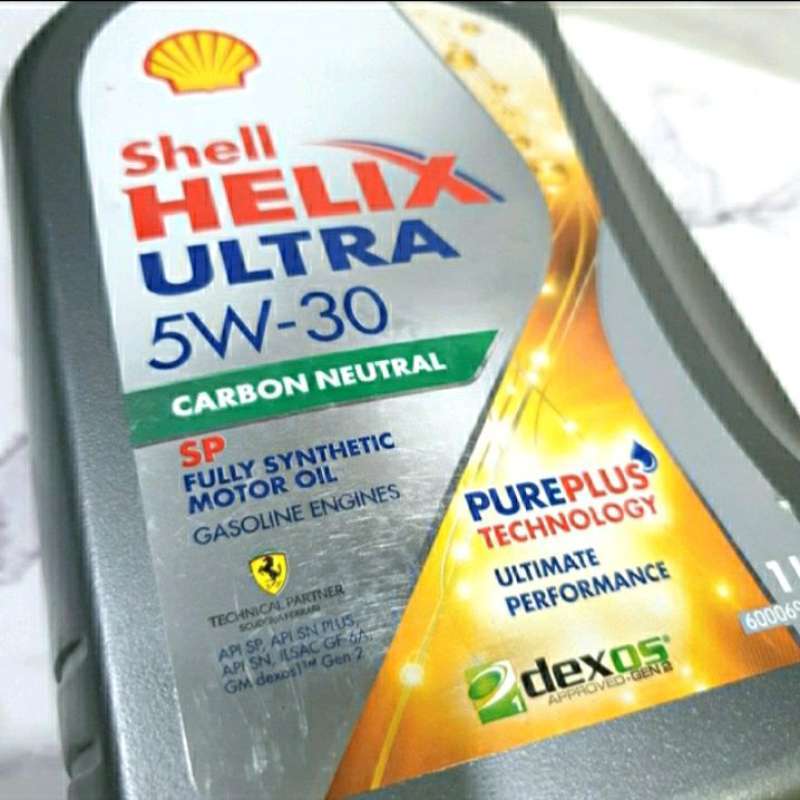 Jual New! Shell Helix Ultra 5w-30 1 Liter Sp/ Dexos 1/ Carbon Neutral ...