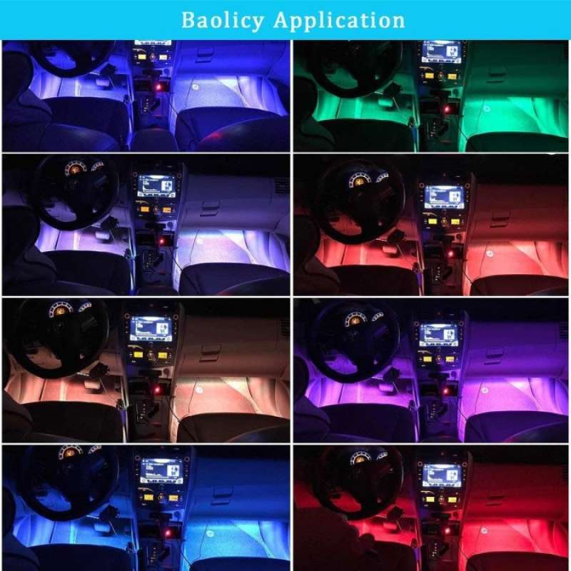 Jual 4pcs Lampu Kolong Dashboard Led Rgb Sensor Suara Dengan Remote ...