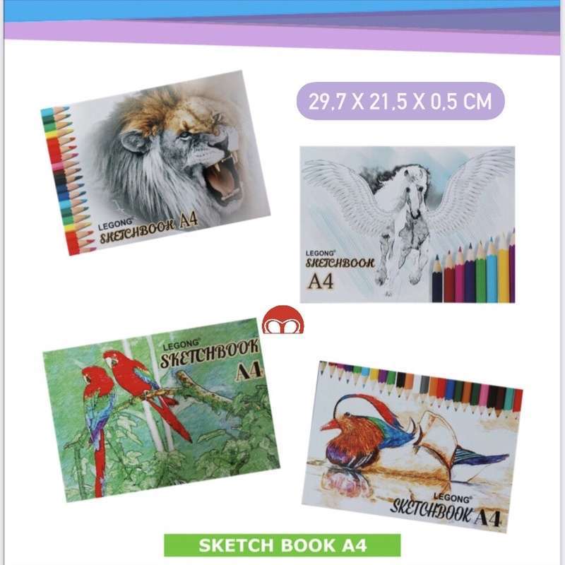 Jual Sketch Book A4 Lem Buku Sketsa Buku Gambar Lem di Seller Mercy ...