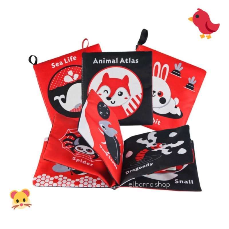 Jual BUKU KAIN MAINAN EDUKASI ANAK SOFT CLOTH BOOK HITAM PUTIH KADO ...