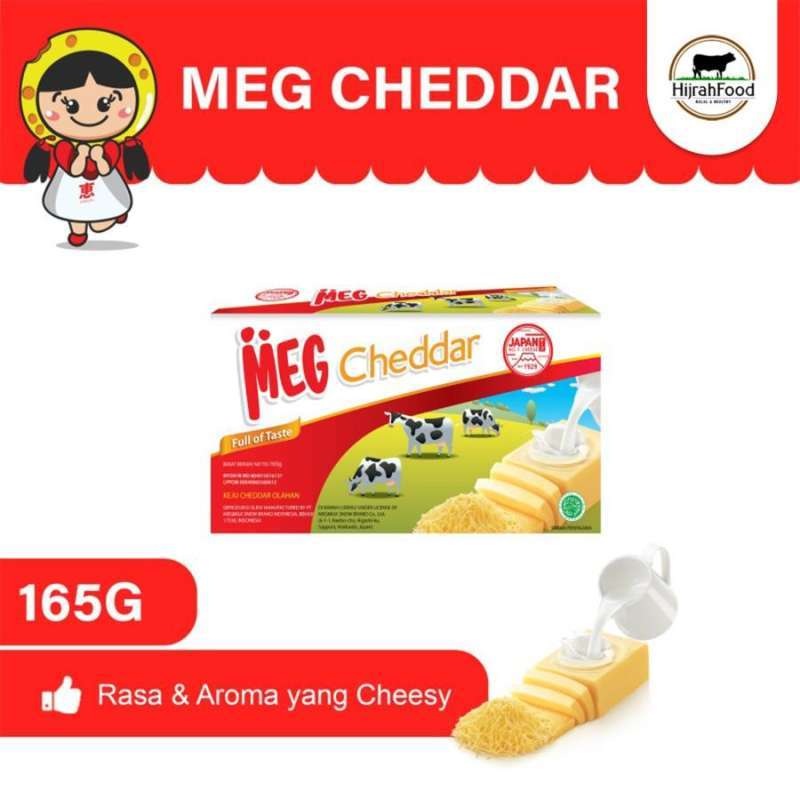 Promo MEG Cheese Cheddar Block | Keju Cheddar Balok (165 gr) Diskon 12% ...