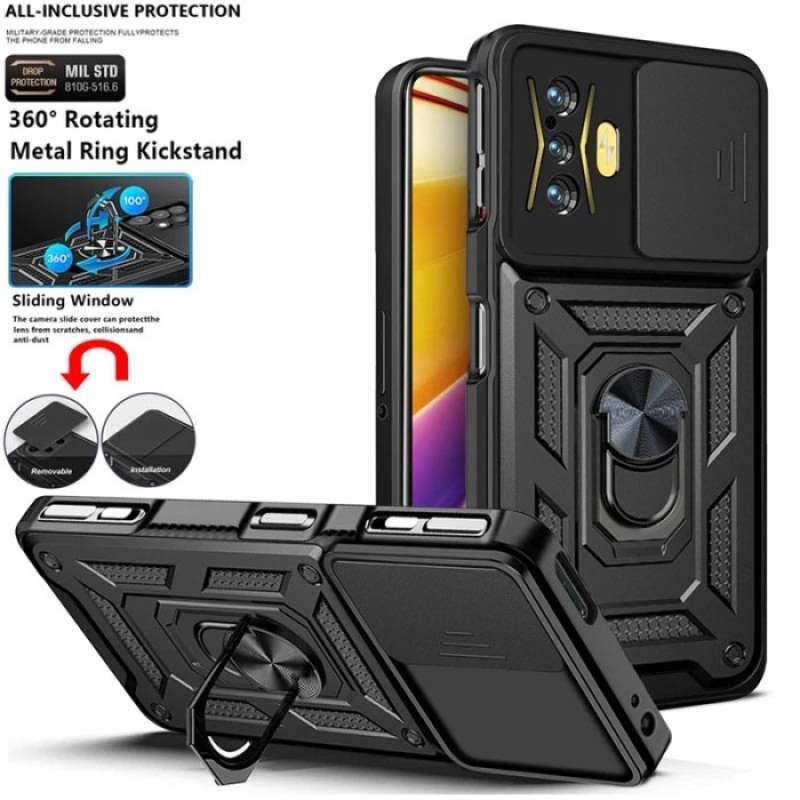 Jual Armor Lens Ring Case Casing Xiaomi Poco F4 GT Camshield Stand ...