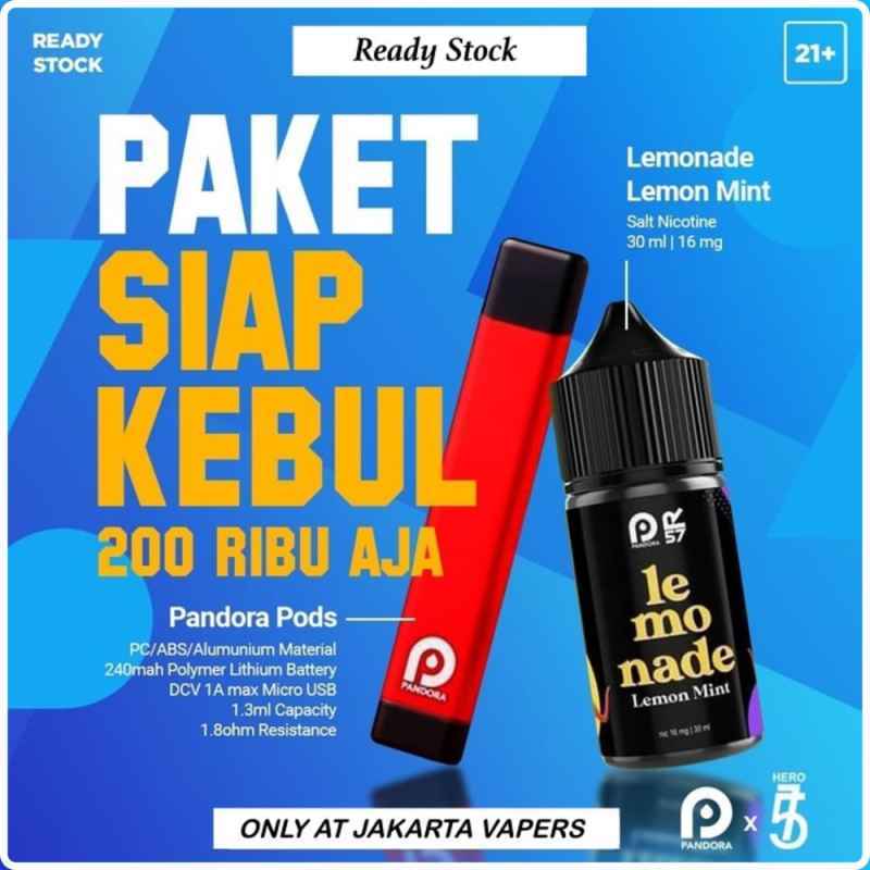 Jual Paket Siap Kebul Pandora Pod Kit 100% Authentic / Psk Pandora Pod ...