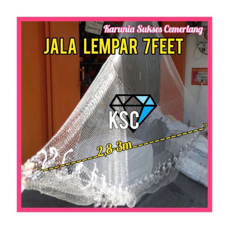 Jual Jala Lempar 7Feet / Jala Ikan / Jala Empang / Jala Senar di Seller ...