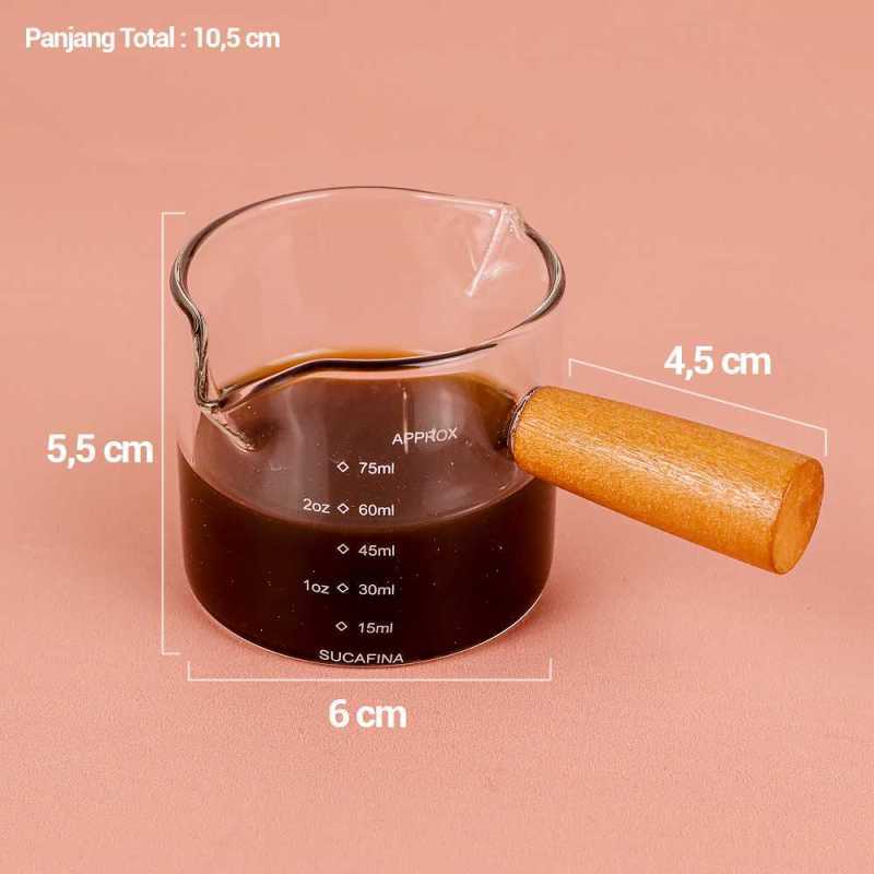Jual Glo - One Two Cups Gelas Takar Espresso Measuring Cup Double Mouth - S08 Warna Transparan ...
