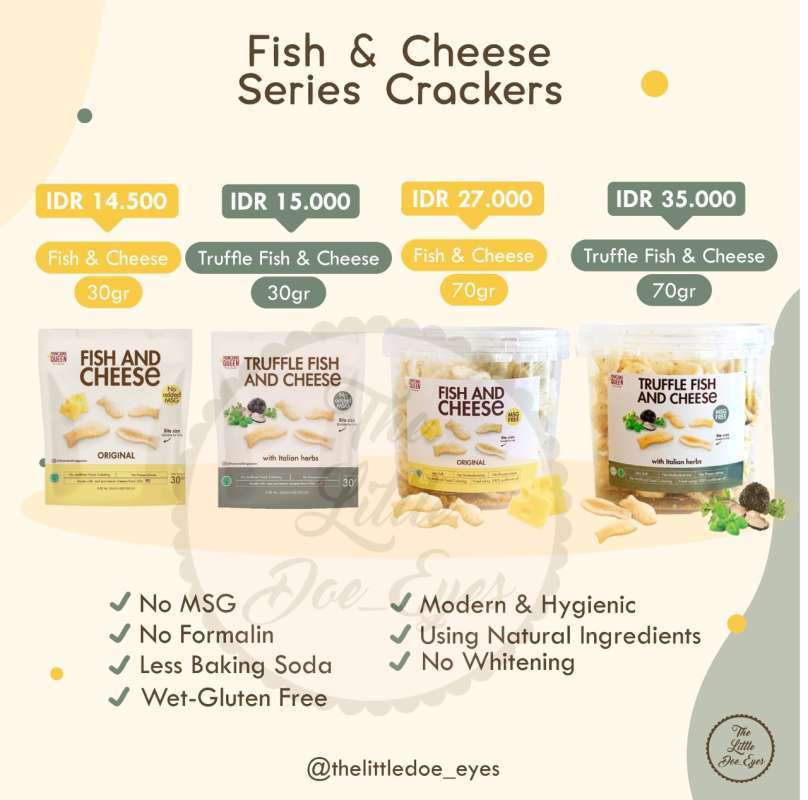Jual Munching Queen Truffle Fish and Cheese Crackers with Italian Herbs ...