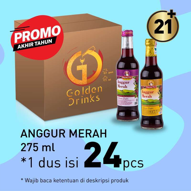 Promo PROMO ANGGUR MERAH dan GOLD 275 ml isi 24 pc ( Original dan Resmi ...
