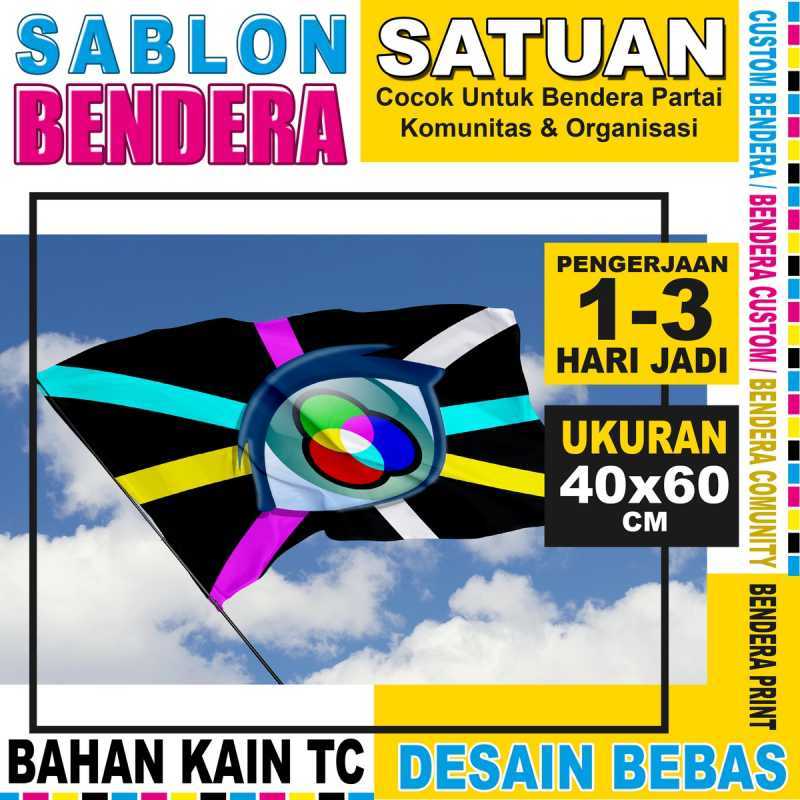 Jual Bikin Bendera Custom Kain TC Lokal Satuan - Uk.40x60cm - Full ...