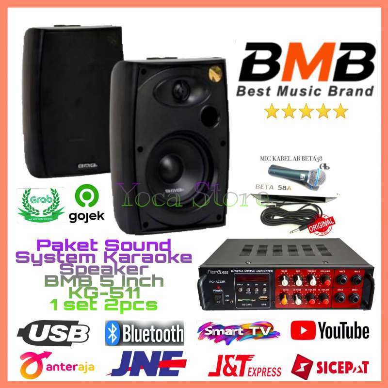 Jual Paket Sound System Karaoke Speaker Bmb 5 Inch Kg-511 Free Breket ...