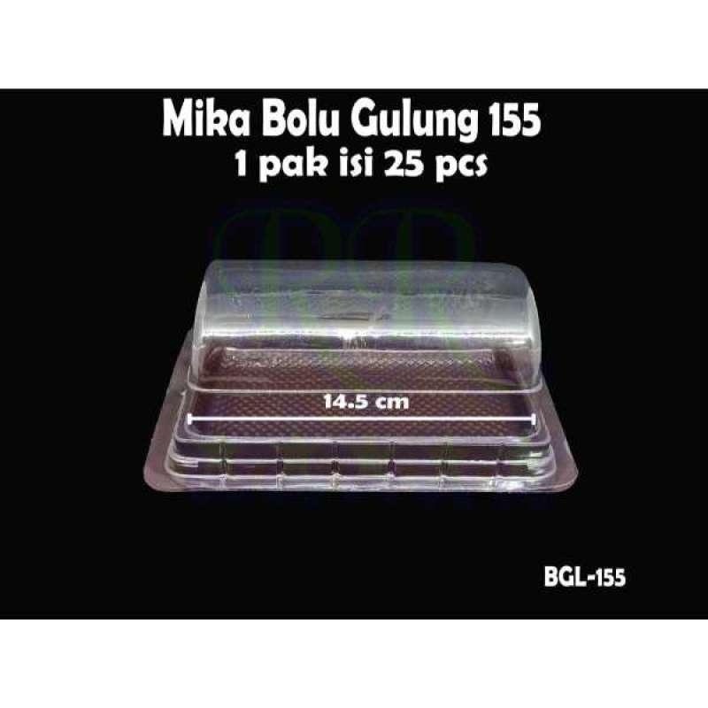 Jual MIKA BOLU GULUNG MIKA KUE BGL 155 WADAH ROLL CAKE PLASTIK BENING ...