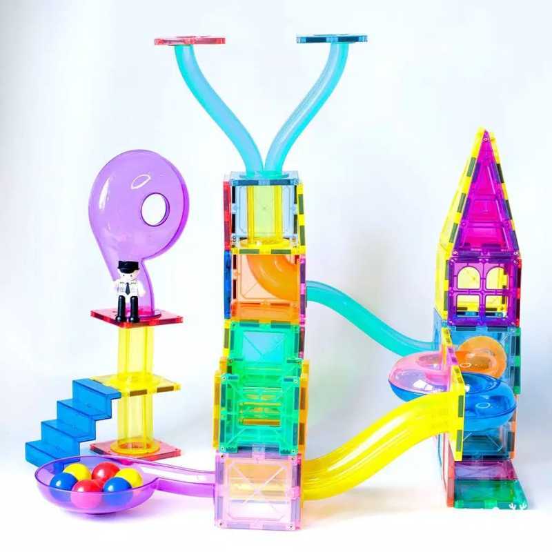 Jual Tinkermags Ball Run Magnetic/Magnetic Ball Run Expansion/Marble ...
