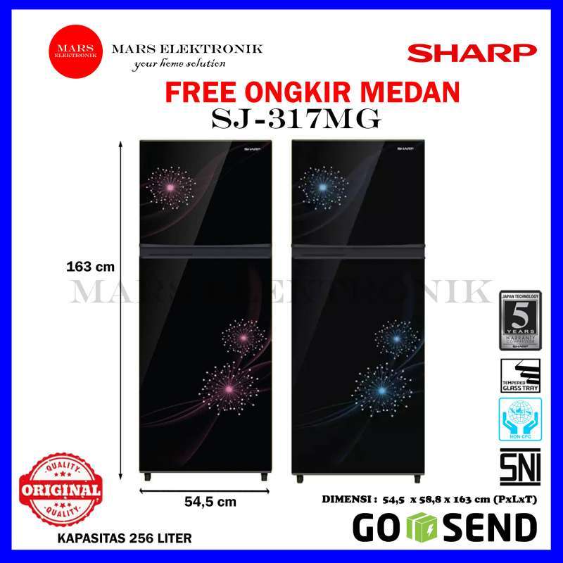 Jual Kulkas Sharp Sj-317mg / 256 Liter / Sj 317 Mg / Sj / Sj317mg ...